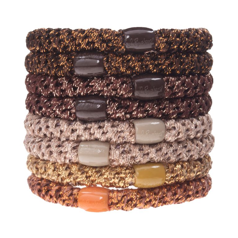 L.ERICKSON 彈力髮圈-8入〈璀璨金〉｜新光三越 skm online｜skm online 新光三越線上官方購物平台