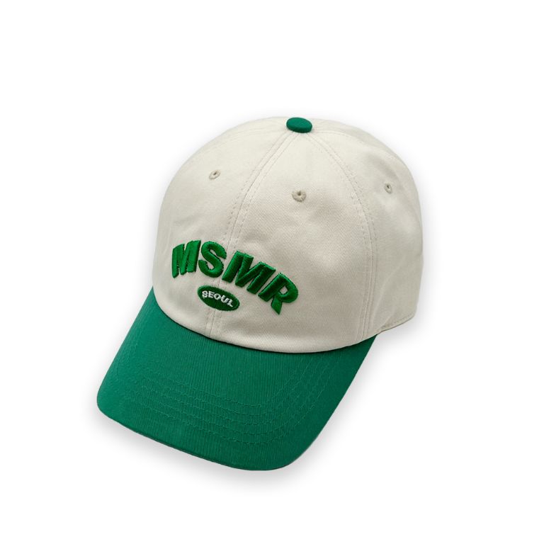 MSMR Twotone Logo Cap Ivory Green 刺繡雙色棒球帽 米白綠｜beauty STAGE 美麗台 ...