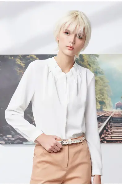 Diffa-領子車褶設計上衣｜嘉義垂楊店｜skm online 新光三越線上官方購物平台