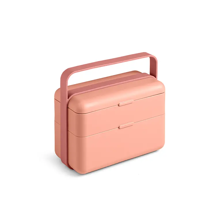 【Blim Plus】BAULETTO可提式雙層便當盒 M號(附餐具)-紅鶴粉｜台北信義新天地A4｜skm online 新光三越線上官方購物平台